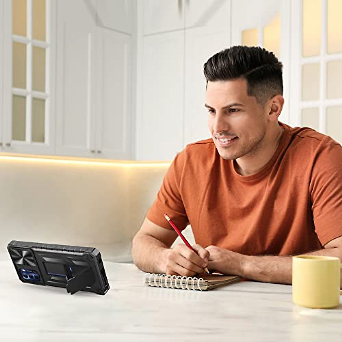 for Motorola Moto G-Stylus 4G-2022 Case: Military Grade Drop Proof Protective Rugged TPU Matte Shell | Thin Shockproof Durable Protection Tough Cell Phone Cover with Built-in Kickstand (NOT 5G)