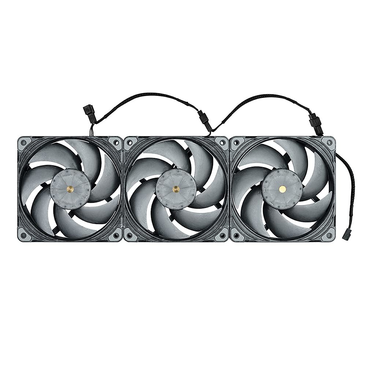 Phanteks (PH-F120T30_BG_3P) T30-120 Fan Triple-Pack, Premium high-Performance Fan, Excellent Sound Quality, 4-pin PWM, Multiple Fan RPM Modes, Black/Grey, 4.72 x 7.36 x 5.98 inches