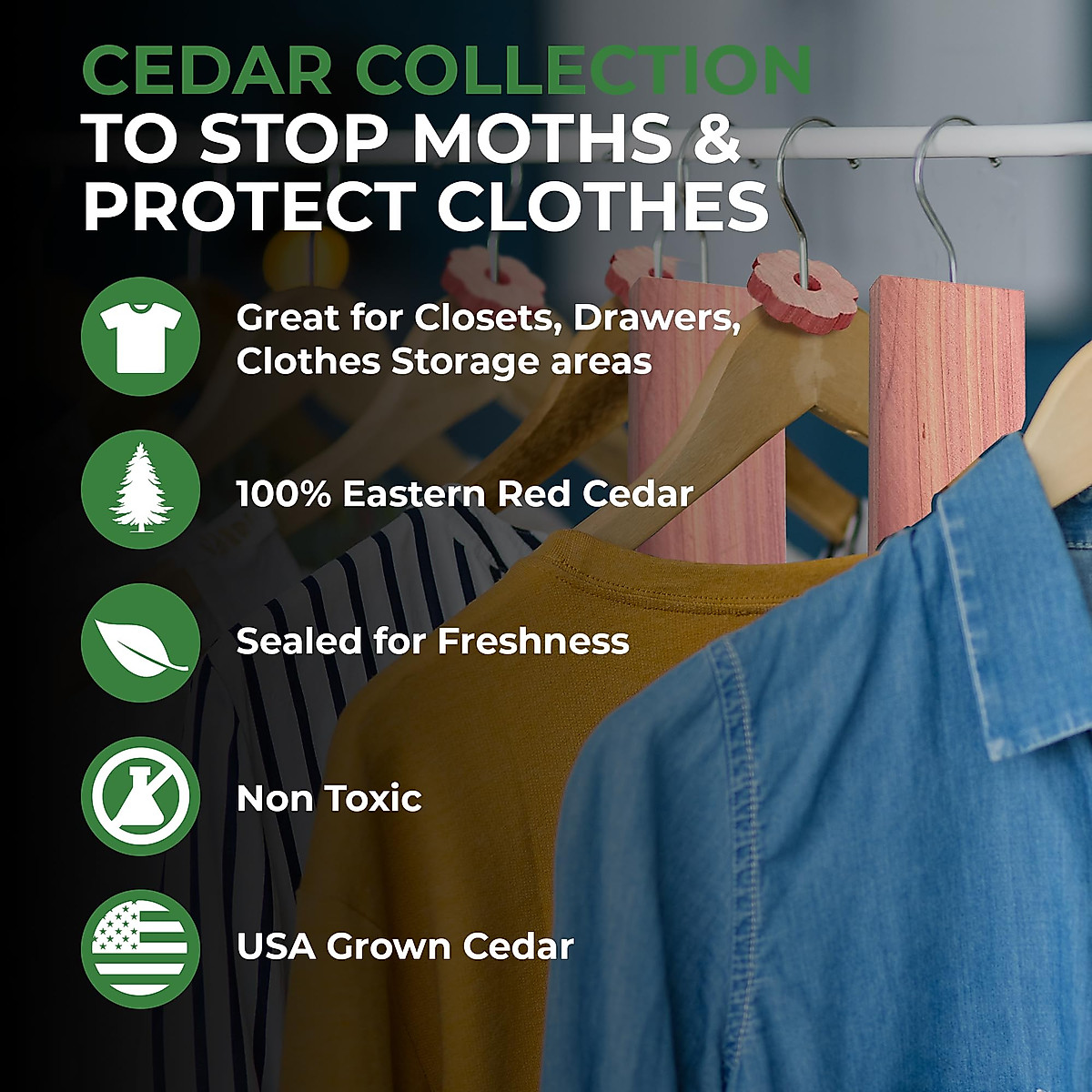 61 Pack Cedar Blocks, Sachets, Rings, Balls – Stop Clothes Damage – The Ultimate Cedar Collection to Protect Your Clothes