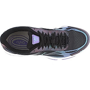 Ryka Women's Devotion Plus 2 Walking Shoe, Black/Purple, 10 Wide US