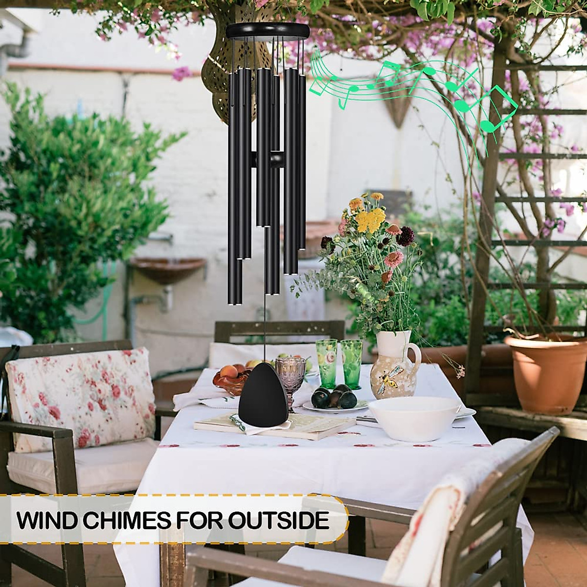 Large 37 inches Wind Chimes for Outside Clearance Sympathy Gifts for Loss One Memorial and Cardinal with a Deep Tone and Resonant Chime Sound Unique for Outdoor, Garden, Patio Decoration