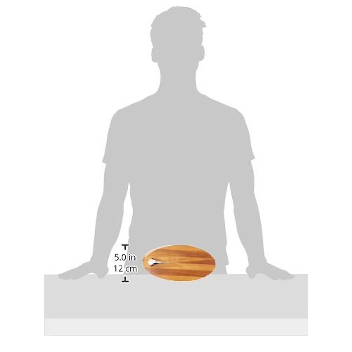 nambe Swoop Cheese Board with Knife | Made of Acacia Wood and Stainless Steel | Large Serving Set | Charcuterie and Butter Board | Serving Platter Hostess Gift in Box | Designed by Aaron Johnson