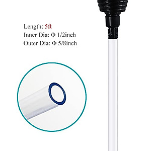 Laifoo 5ft Aquarium Siphon Vacuum Cleaner for Fish Tank Cleaning Gravel & Sand