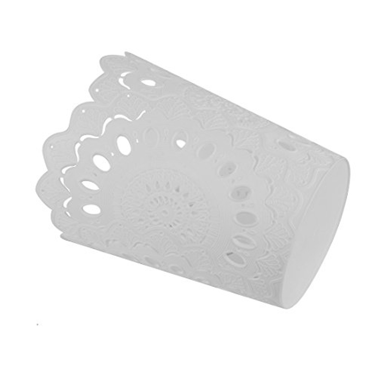 HMANE Wastebasket, PP Hollow Pattern Solid Color Paper Basket Trash Can Dustbin Without Lid - 5.7 x 7.8 x 9.5 inches