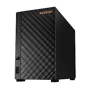 Asustor Drivestor 2 AS1102T - 2 Bay NAS, 1.4GHz Quad Core, Single 2.5GbE Port, 1GB RAM DDR4, Network Attached Storage, Personal Private Cloud (Diskless)
