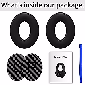 Suoman Replacement Earpads Cushions for Bose QuietComfort 35 (QC35) & Quiet Comfort 35 II, [Noise Isolation Memory Foam] [More Soft Comfortable] Replacement Earpads for for Bose QuietComfort 35 (QC35)