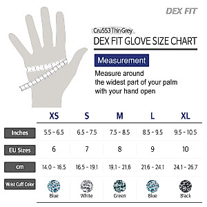 DEX FIT A5 Precision Cut Resistant Gloves Cru553 Thin, Firm Grip, 3D-Comfort Fit, Lightweight & Durable, Touchscreen Compatible for Precision Assembly; Grey L (9) 1 Pair