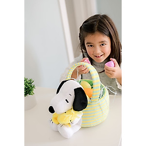 Animal Adventure® | 8" Easter Basket Snoopy and Woodstock