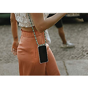 KILUCASE Smartphone Necklace - Clear Protective Anti-Shock Case with Lanyard Strap Cord in Charcoal Grey (Compatible with iPhone 11Pro)