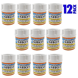 Shot Glasses Set of 12 - Prescription Pill Bottle Shot Glass 2 oz Rx Unique Funny Novelty Shots for Men, Great Gag Gifts Shot Glasses for Vodka, Whiskey, Tequila, Espresso, Secret Santa (12 Pack)
