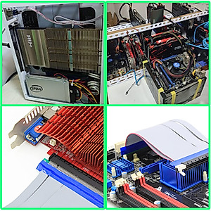 PCI-E Extender Cable SinLoon PCIe 16x to 16x Flexible GPU Riser Adapter Card Extender Cable for Ethereum Mining ETH L=8inch (16X16)