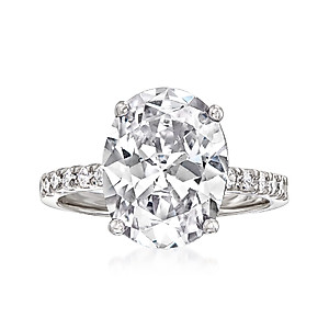 Ross-Simons 6.00 ct. t.w. CZ Ring in Sterling Silver. Size 7