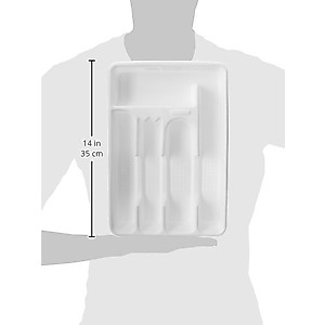 Rubbermaid Cutlery Tray, Small, White