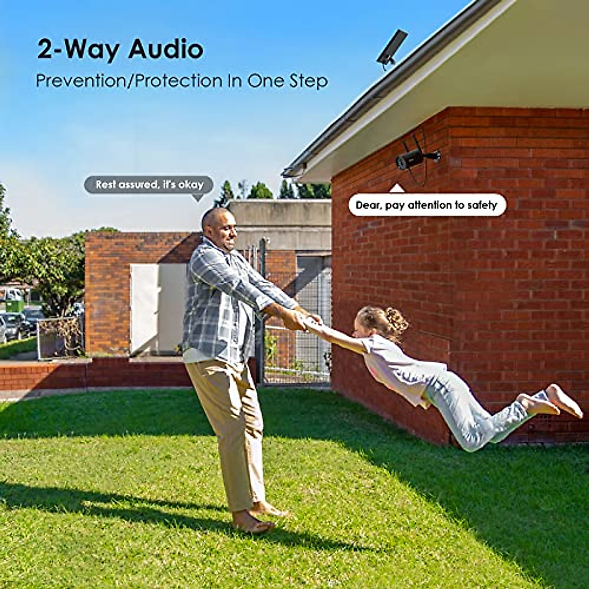 ieGeek Solar Security Camera Outdoor, Security Cameras Wireless Outdoor, Solar Rechargeable Battery Power Home Security Cameras, 1080p, Night Vision, PIR Motion Detection, 2-Way Talk, Wirefree, IP66