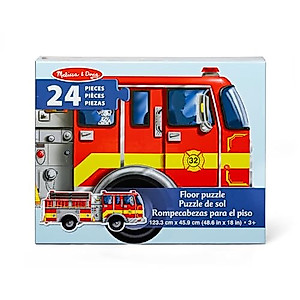 Melissa & Doug Fire Truck Jumbo Jigsaw Floor Puzzle (24 pcs, 4 feet long) - FSC Certified