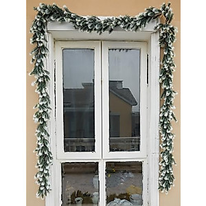 6FT PARTY JOY Seasonal Artificial Christmas Garland Pine Needle Greenery Garland Holiday Outdoor Winter Decor