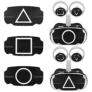 Geekria VR Headset & Controller Handle Skin Compatible with Meta Quest 2 Protective Cover, Protective Durable Scratch Resistant Quest 2 Sticker Squid