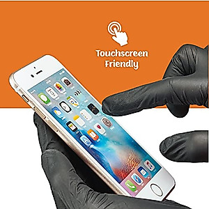 Care Plus Medical Exam Nitrile Gloves Medium Black, Latex Free Powder Free, Non Sterile Exam, Food Safe, Mechanic, 100 Count