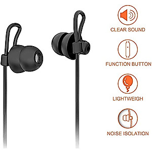 Sleep Earbuds Sleeping Noise Isolation Headphones with Unique Fully Soft Silicone Earplug,Sleep Earphones with Mic,Perfect for Sleeping,Insomnia,Side Sleeper,Snoring,Air Travel VZ SPORT MATE