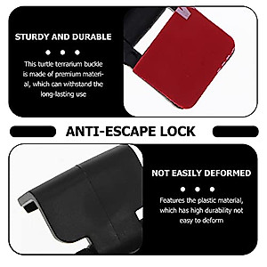 Balacoo 4pcs Terrarium Screen Cover Clip PlasticNon- Locking Screen Clips Reptile Breeding Tank Latch