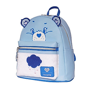 Care Bears Grumpy Bear Flocked Mini-Backpack - Entertainment Earth Exclusive