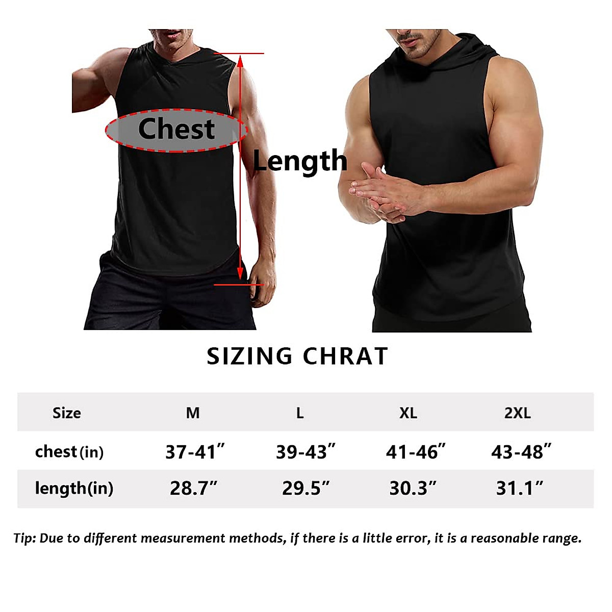 Men's Workout Bodybuilding Hoodies Tshirt Athletic Training Tank Tops Cotton Gym Hooded Top Cut Off Sleeveless Muscle T-Shirt Gray M