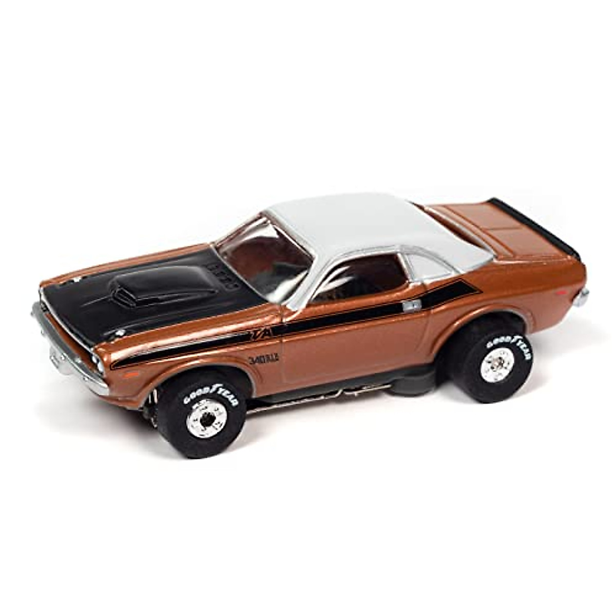 Auto World Thunderjet OK Used Cars 1970 Dodge Challenger T/A (Burnt Orange) HO Scale Slot Car