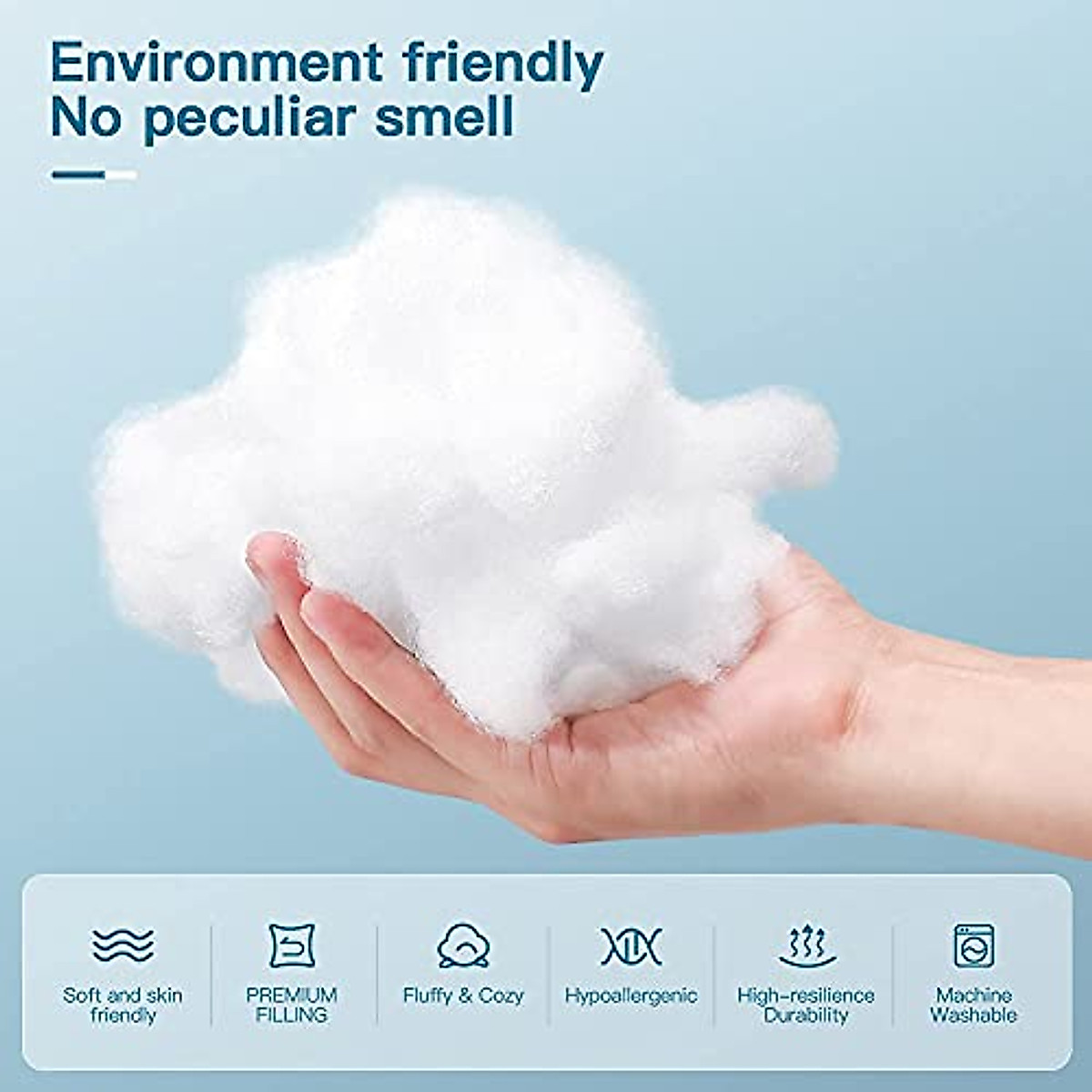 OTOSTAR Premium Outdoor Waterproof Throw Pillow Inserts 20 x 20 Inches Water Resistant Pillow Inserts Square Decorative Pillows for Couch Sham Cushion Stuffer Garden Furniture Patio Bench,Pack of 2