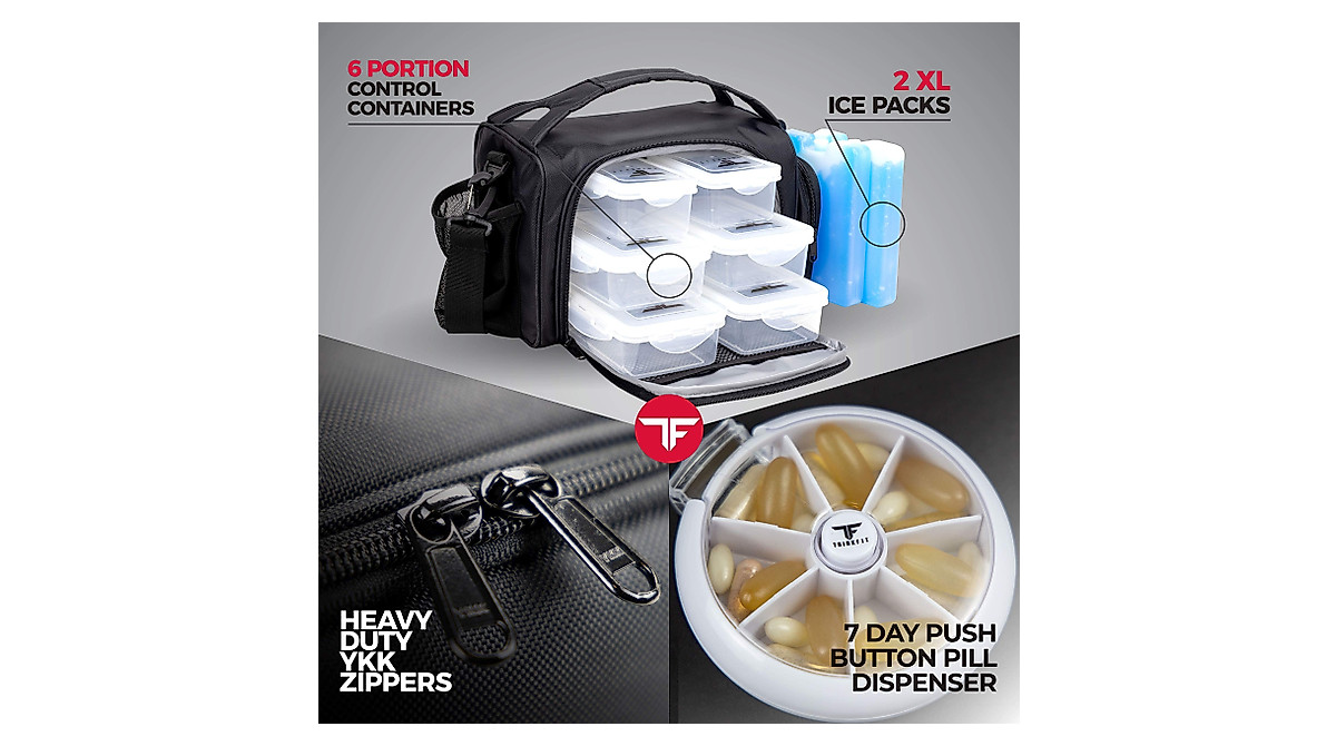 ThinkFit Insulated Meal Prep Lunch Box - Keep Food Fresh & Hot