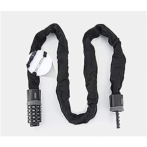 Bicycle Lock, Mountain Bike 5-Digit Combination Lock, Anti-Theft Lock, Chain Lock, Suitable for Electric Motorcycles, Gates(Size:120cm)