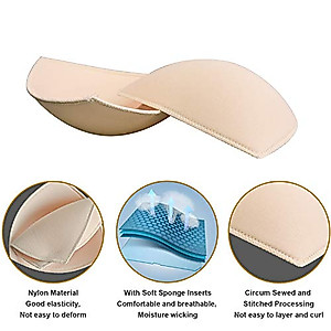 FANMAOUS 4 Pairs Bra Pad Insert,Removable Sport Bra Cup Triangle Breathable & Reusable Bra Pad for Yoga Bra,Swimsuits,Bikini