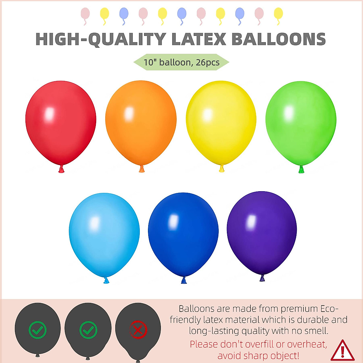 Balloon Column Kit Set of 2 With Balloons Included - Balloon Tower with Stand, Base, and Pole,Backdrop Decoration for Wedding, Baby Shower, Birthday Party, or Bachelorette Parties (Rainbow)