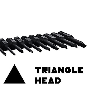 Triangle Bit Set (10 Pack - 2.3" Long Magnetic Heads) In the Following Triangle Screwdriver Sizes: TA12, TA14, TA16, TA18, TA20, TA23, TA25, TA27 (x2), TA30