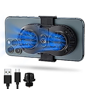 Phone Cooler, Cellphone Radiator with Dual Semi-Conductor Cooling Chip, Mobile Phones with a Width of 6 to 8 cm for Tiktok Live Streaming, Outdoor Vlog, Mobile Gaming.