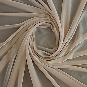 Matte Jersey Chiffon, Champagne - 58/60" - Fabric by The Yard - Solid, Printed, and Novelty Fabrics Ideal for Sewing Garments, Wedding Dresses, Costumes, Special Occasions, Tablecloths