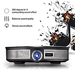 Feilx Mini Projector 2022 Upgraded Portable Video-Projector,Portable DLP Mini Projector 1280x720P WiFi HDMI Compatible Support 1080P 4K Home Theater Projector