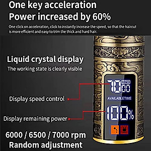 JAVENYIMAN Professional Hair Trimmer for Men,T-Blade Zero Gapped Cordless Edger Clipper Cutting Rechargeable Liners Electric Beard Shaver with LED Display (Gold)