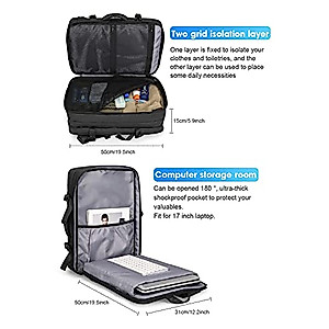 MARK RYDEN 23/40L Carry on Travel Backpack Fits 17.3'' Laptop&Slim Crossbody Bag Fits 7.9'' iPad