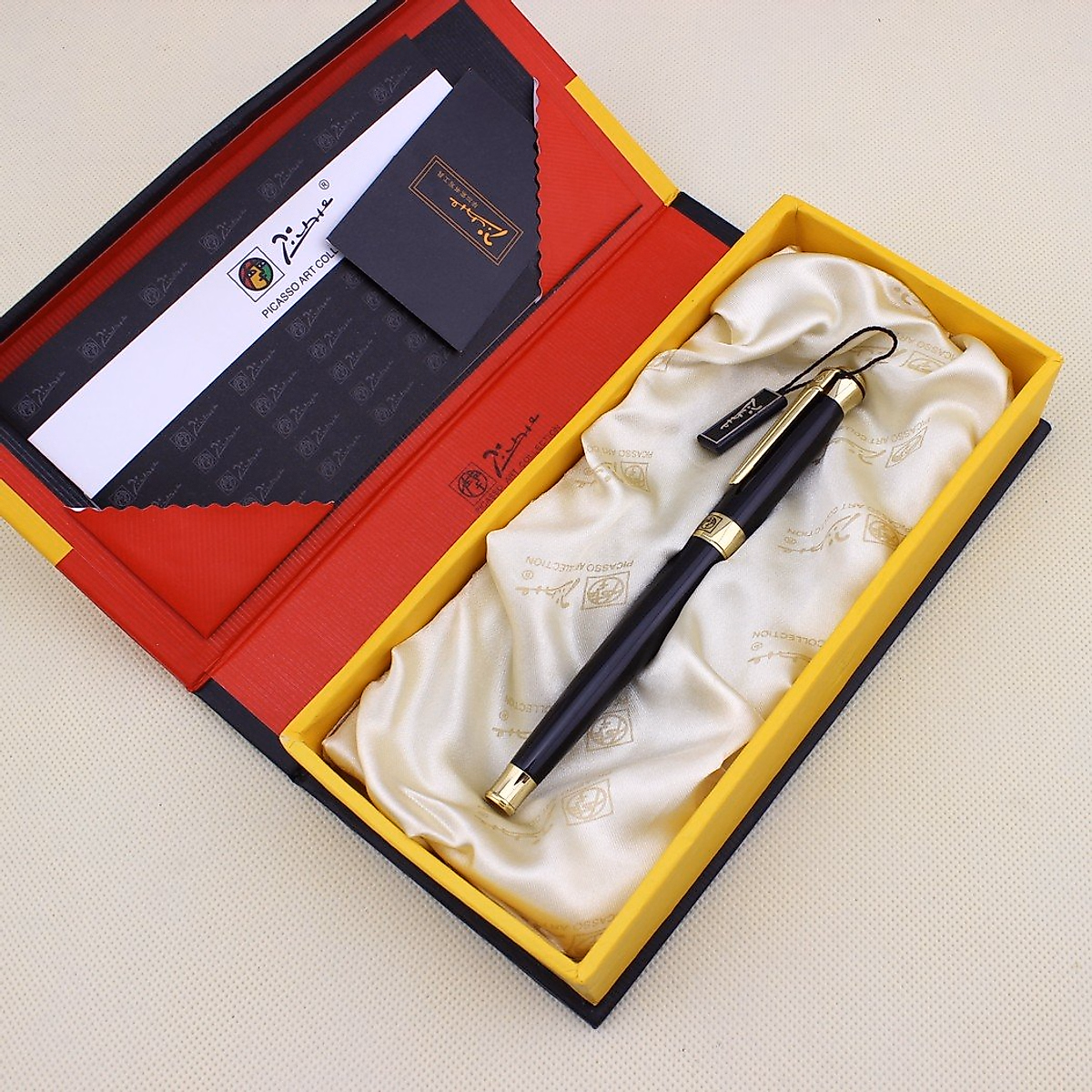 Gullor Advanced Picasso Rollerball Pen 903 Black Light with Golden Clip Pen