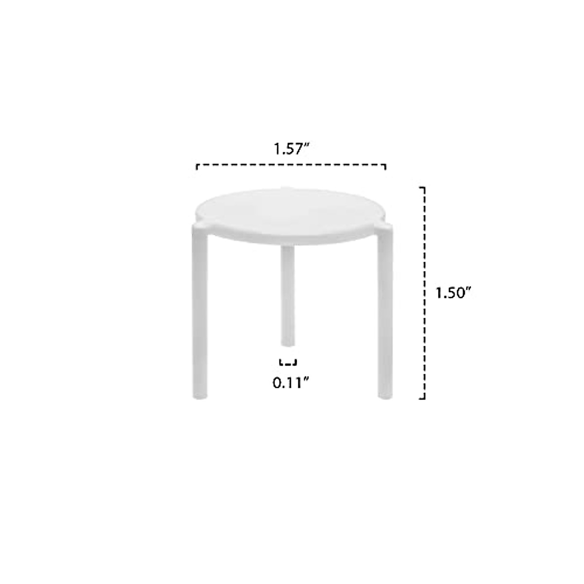 Party Essentials Disposable Plastic Pizza Stands/Savers/Tripod Stacker/Catering Boxes and Food Take Out, Pack of 200, White