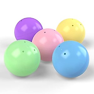 Vending Machine Capsules - Empty Uniform Colored Round Capsules Big Size 3 inch - 75 mm - Gumball Machine Capsule 5 Colors Bulk, 48 pcs