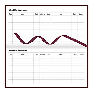 LETTS Classic Weekly/Monthly Planner, 12 Months, January to December, 2022, Week-to-View with Appointments, Gold Corners, Horizontal, 6.625" x 3.25", Burgundy (C32SBY-22)