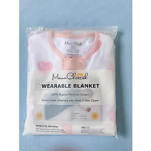 Mama Cheetah Baby Sleep Sack 0.5 TOG, Organic Cotton Baby Wearable Blanket with Two-Way Zipper, Swaddle Transition Baby Sleeping Bag for Newborn Infant Toddler Boy Girl, 0-6 Months