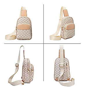 Fanny Pack Crossbody Bags, Sling Bag for Women Checkered Small Belt Chest Bum Bag for women Designer