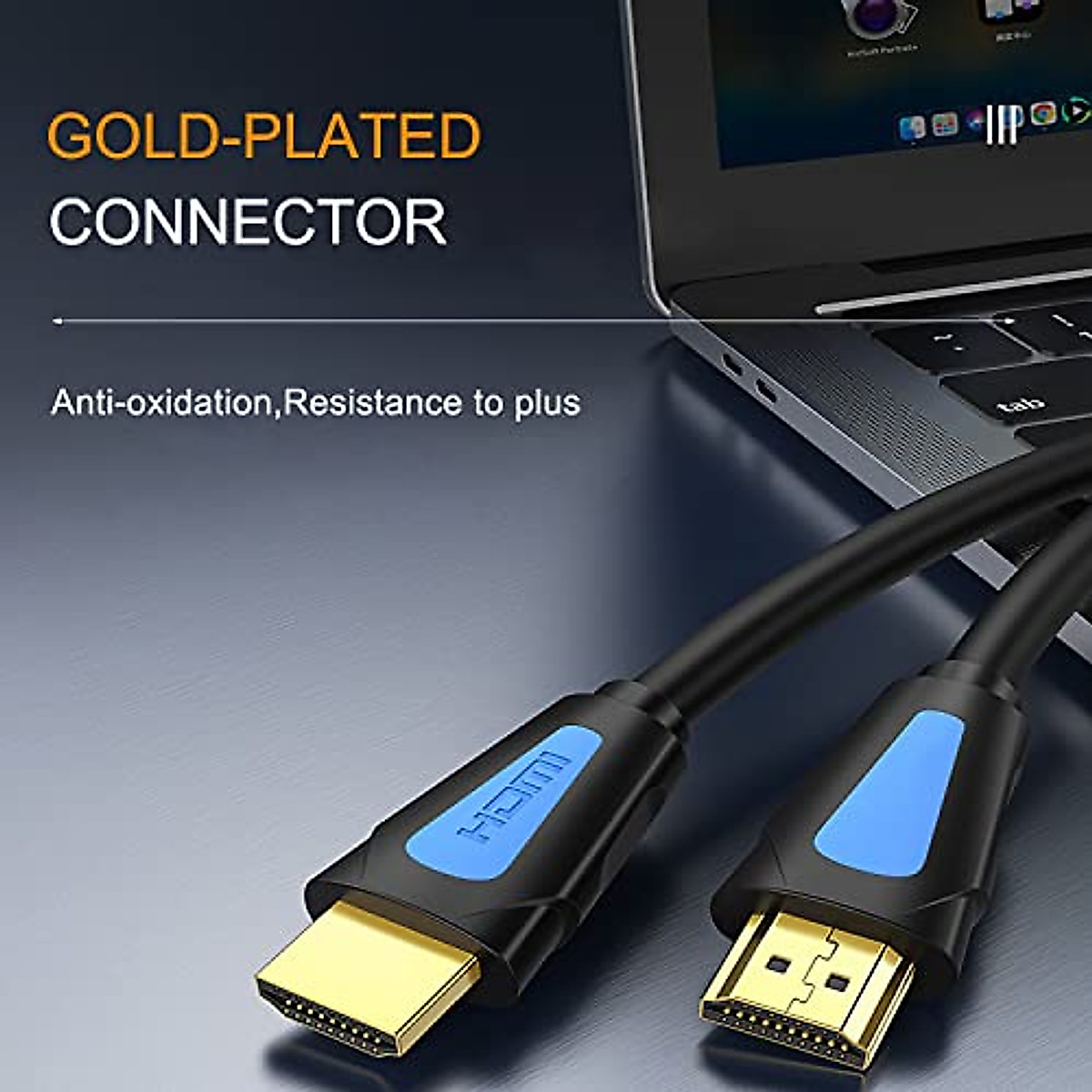 Fuwaderp HDMI Cable 50 ft Supports 4K@60HZ,18Gbps,HDR,ARC,Ultra HD,3D,1080P.