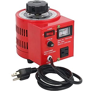 YaeCCC Auto Voltage Transformer AC Variable Voltage Converter Transformer 110VAC Input, 0-130VAC (500W)