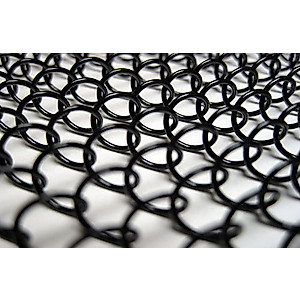 Fireplace Replacement Black Hanging Mesh Curtain Screens Two (2) Panels 21" High X 24" Wide with Pulls