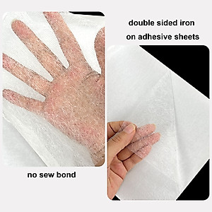 PLANTIONAL Medium Weight Fusible Bonding Web: 20 Sheets (8" x 12") Fusible Webbing for Fabric Applique DIY Crafts Supplies