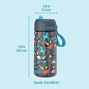 Bentgo® Kids 2-in-1 Backpack & Insulated Lunch Bag Set Water Bottle - New & Improved 2023 (Dinosaur)