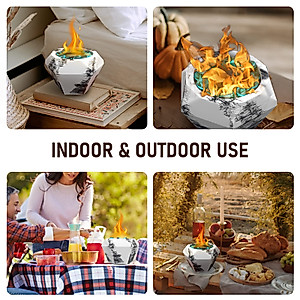 Coobest Tabletop Fire Pit, Small Table Top Firepit, Smokeless Fire Pit Bowl for Table, Tabletop Fire Pit Bowl for Smores Maker, Garden Mini Fire Pit for Table, Indoor Fireplace Decor